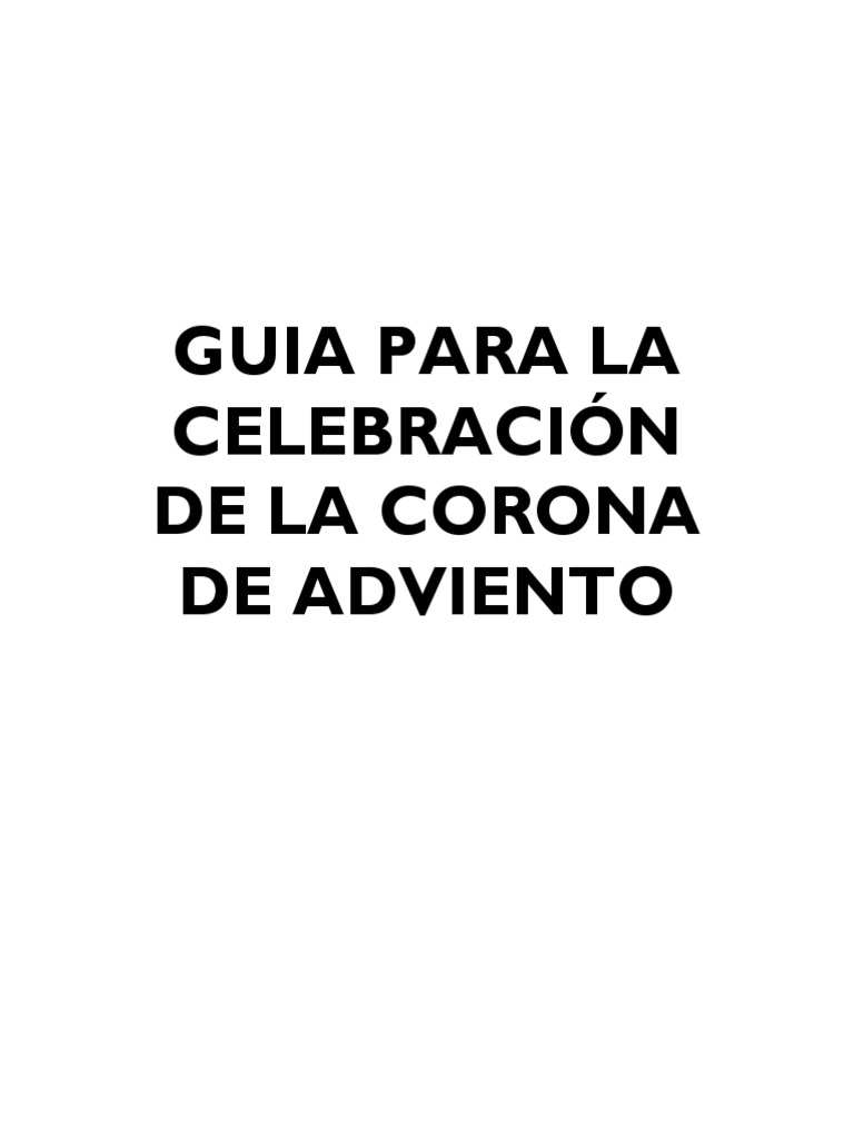 Guía para Celebrar la Corona de Adviento | PDF | María, madre de Jesús ...