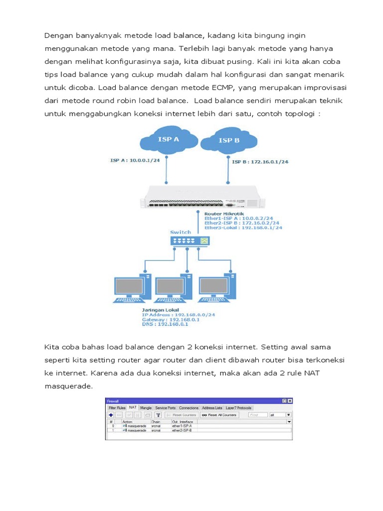 Load Balancing Mikrotik | PDF | Sains & Matematika | Komputer