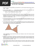 Soal Osn MTK SD Tahun 2025 Plus Kunci Jawaban | PDF