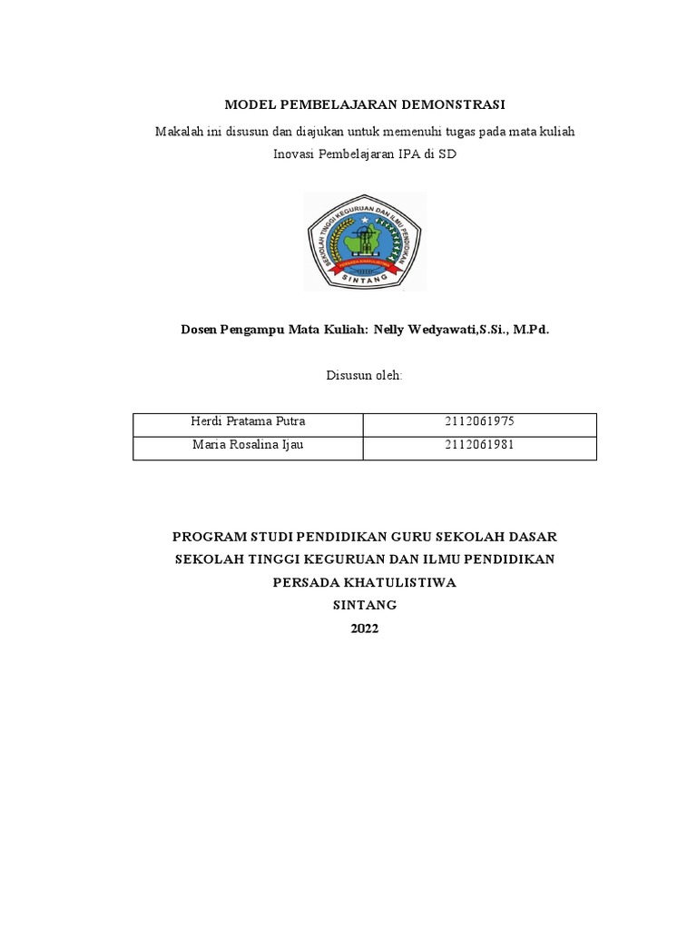 Model Pembelajaran Demonstrasi Final | PDF