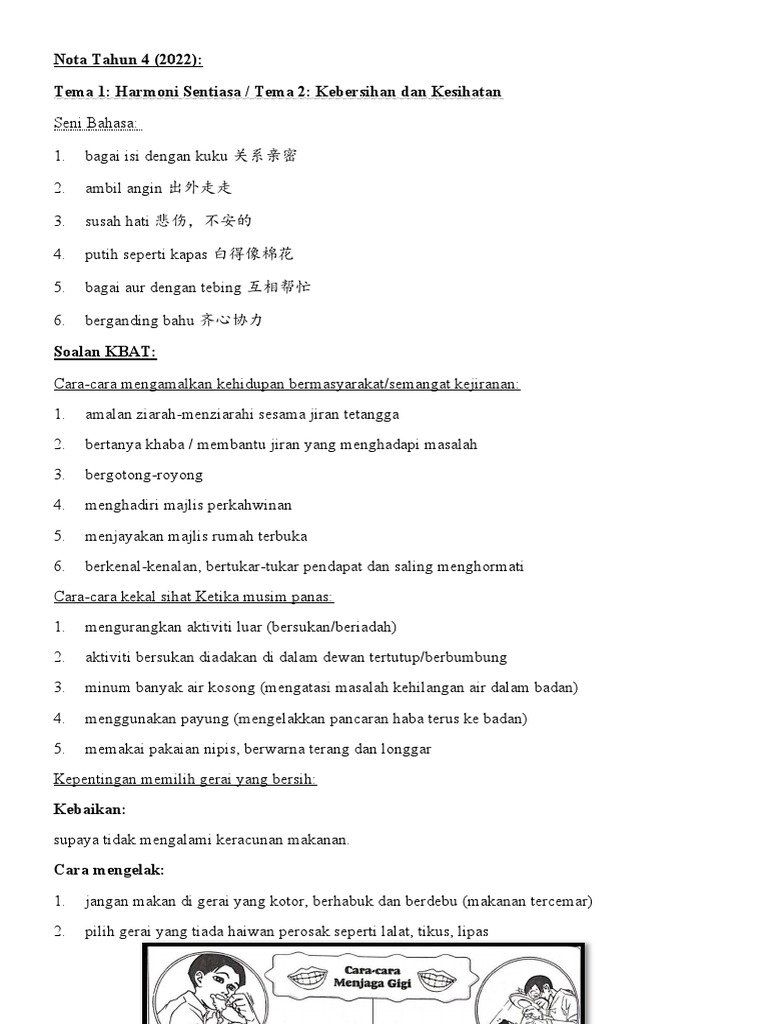 Nota Tahun 4 | PDF