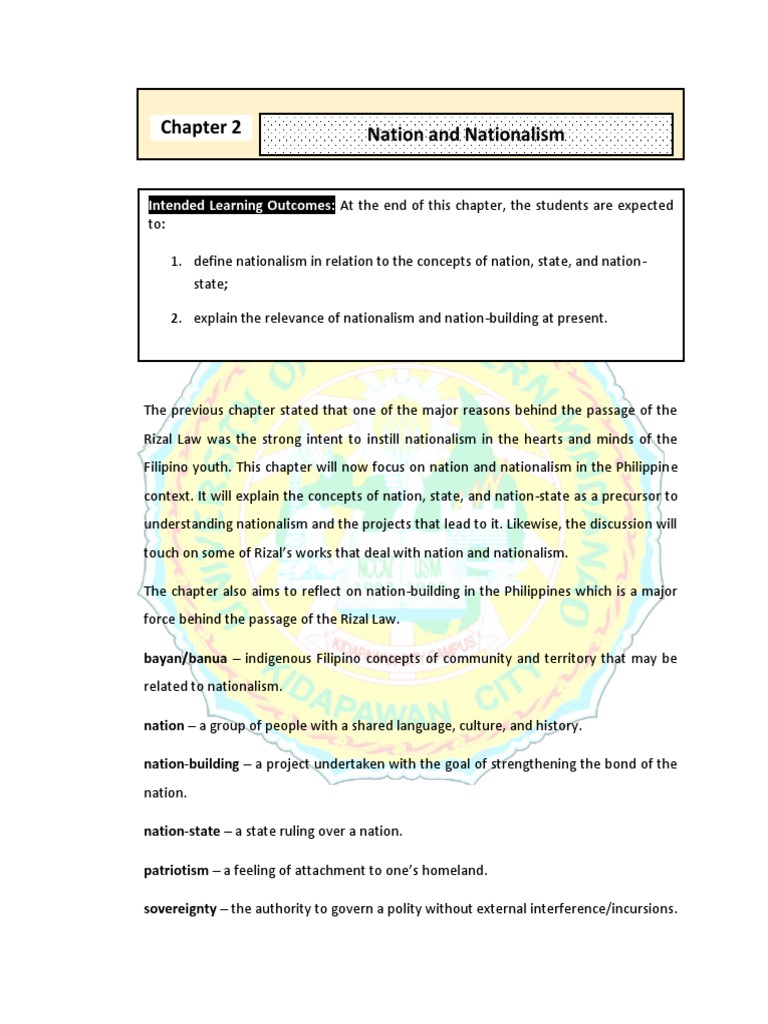 Week-3-Nation and Nationalism | PDF | Nationalism | Nation