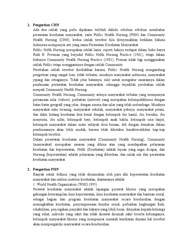 Pengertian CHN | PDF