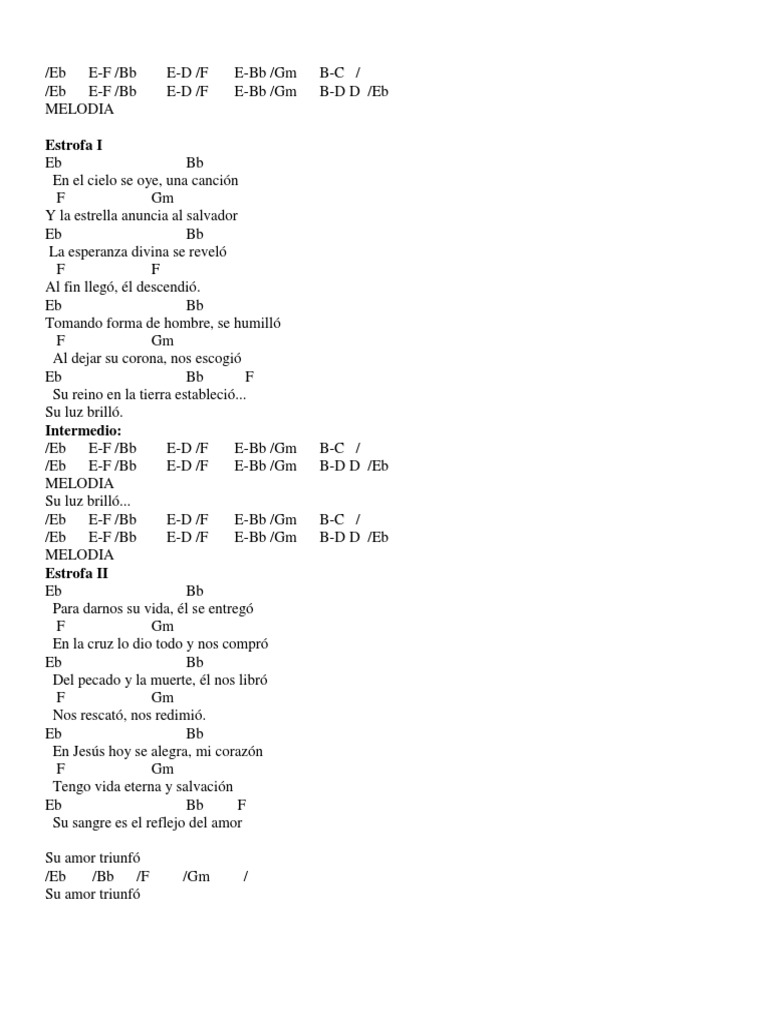 Acordes Jesus Nacio | PDF