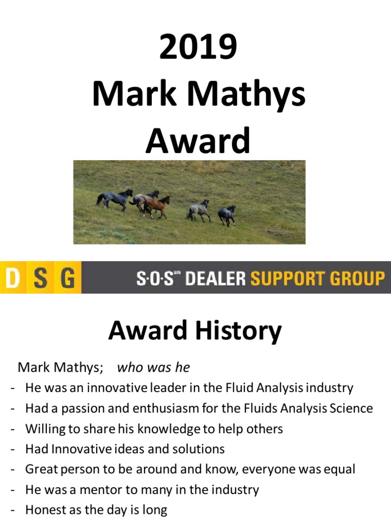 2019 Mark Mathys Award | PDF | Business