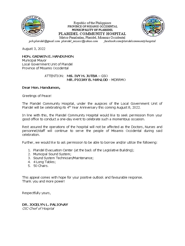 2 Letter To Mayor - PCH Anniv. | PDF