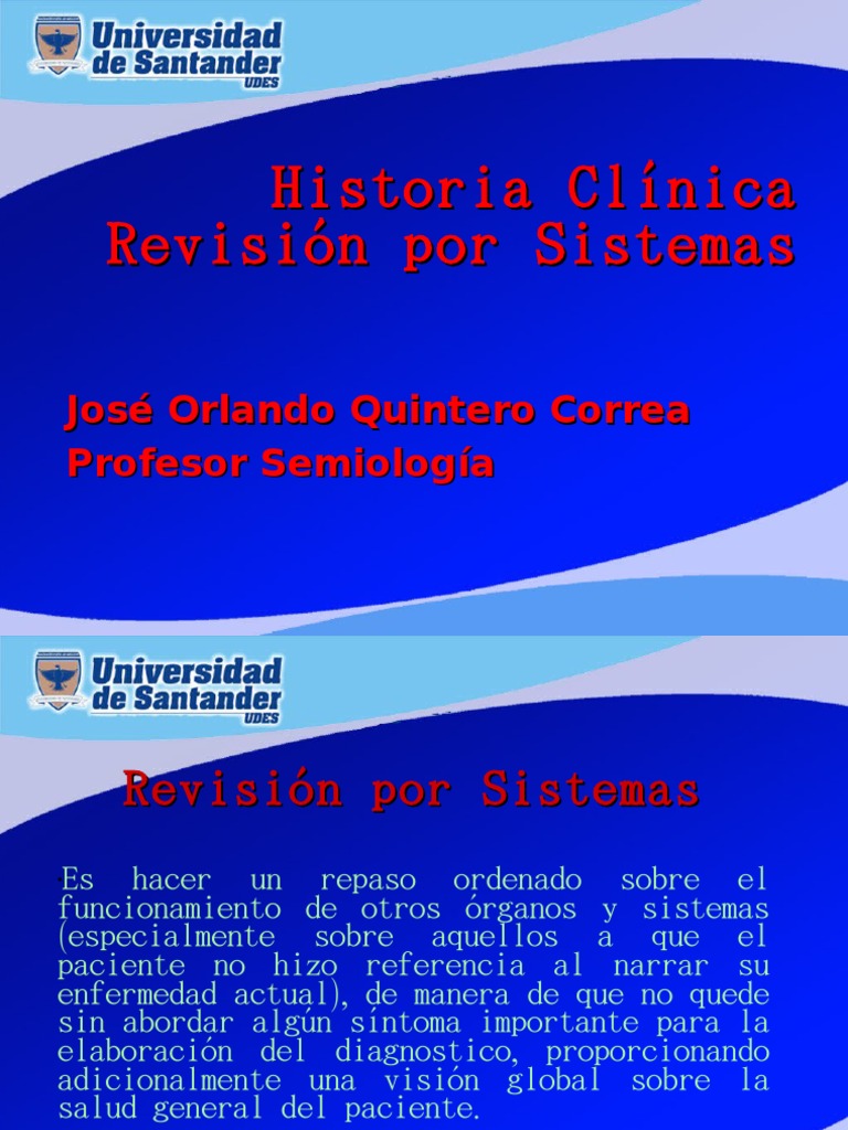 Revisión por Sistemas en Historia Clínica | PDF | Enfermedades y ...