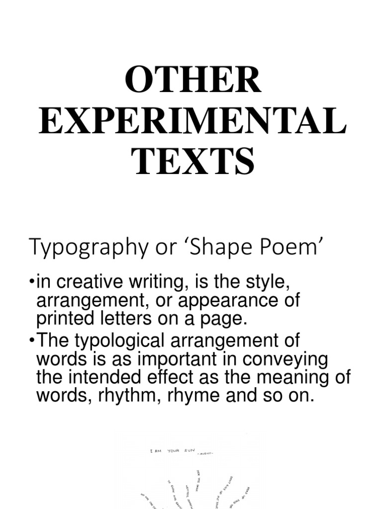 Exploring Experimental Texts in Poetry | PDF | Poetry