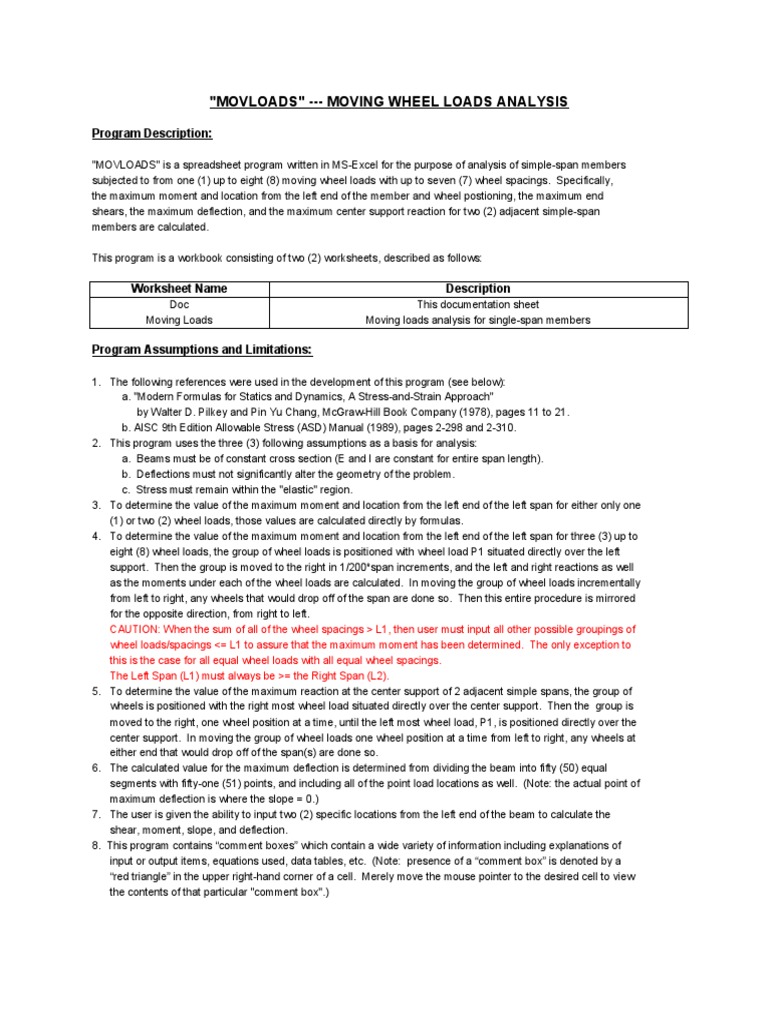 Moving Load | PDF | Beam (Structure) | Crane (Machine)