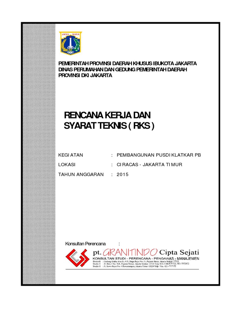 Rencana Kerja Dan Syarat Teknis (RKS) Rencana Kerja Dan Syarat Teknis (RKS) Rencana Kerja Dan ...