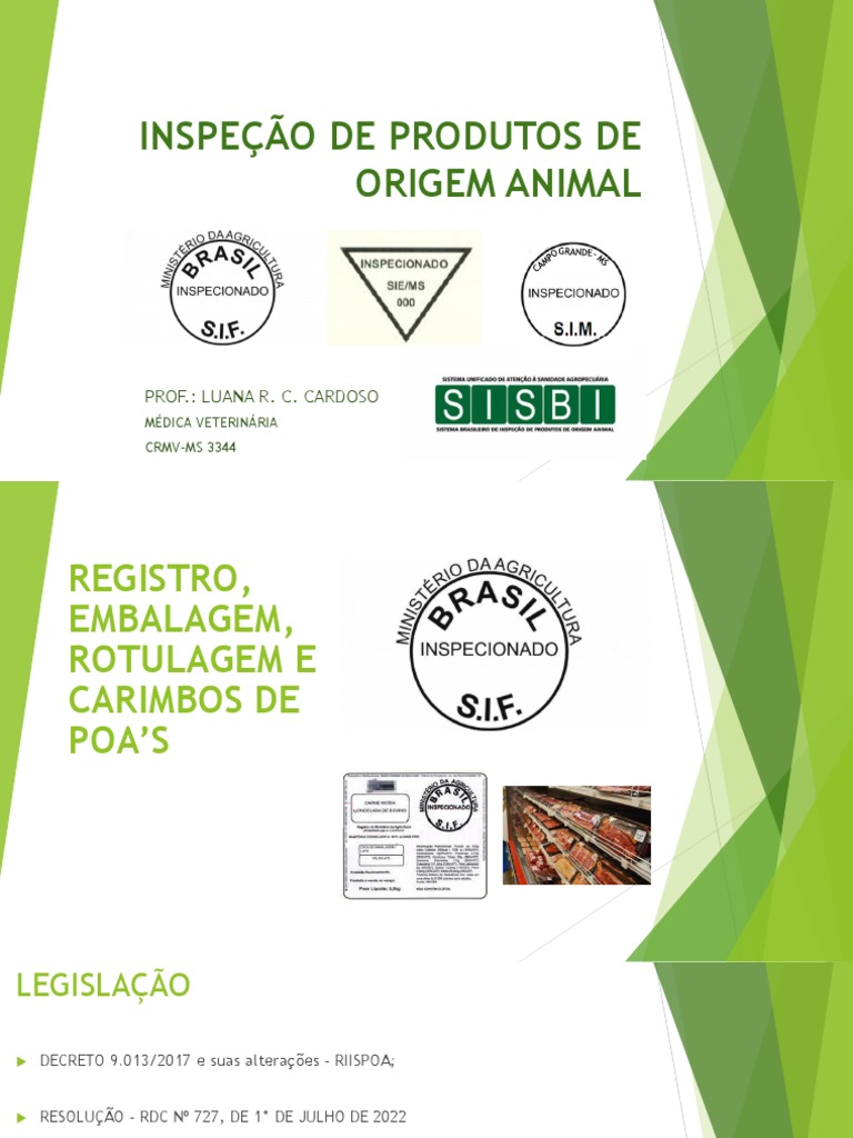 Registro e Rotulagem de POA’s | PDF | Embalagem e rotulagem | Gado