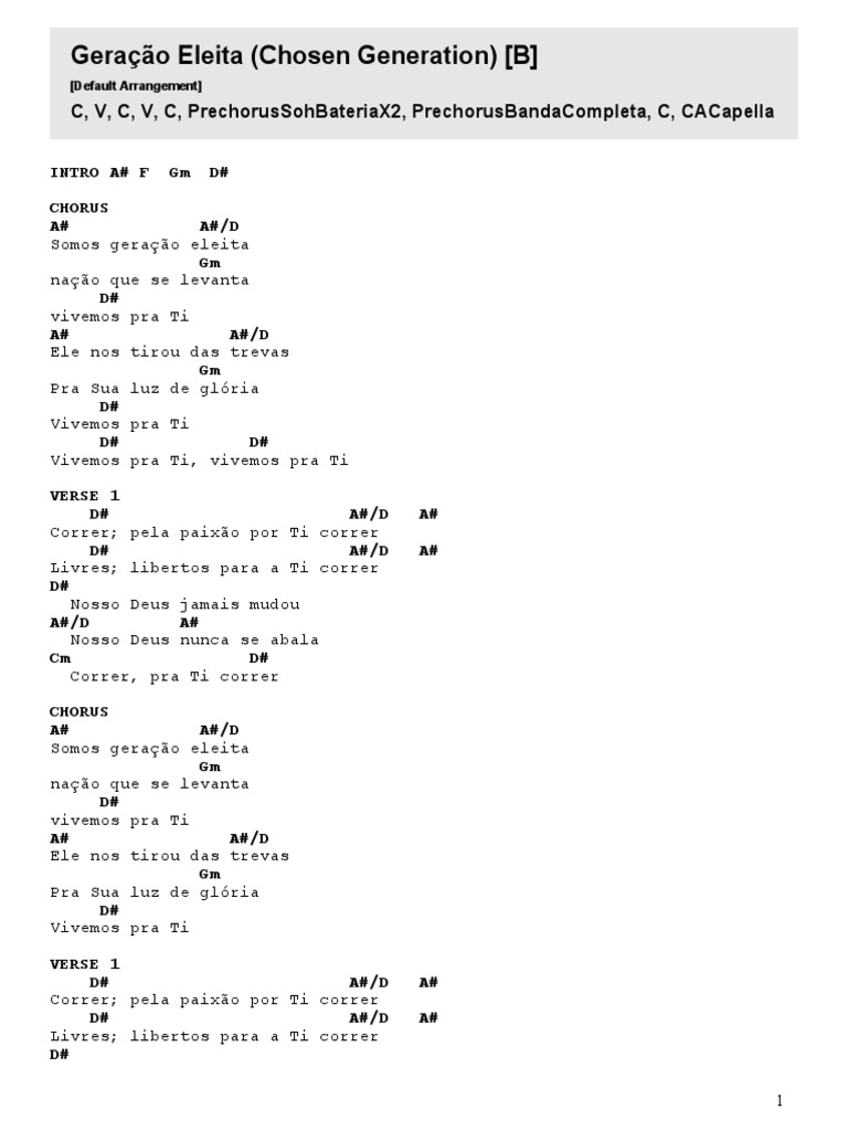 Geração Eleita (Chosen Generation) - B | PDF