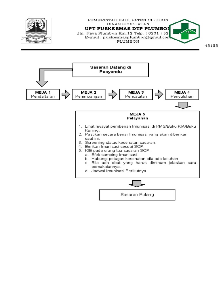 30 Bagan Alur Pelayanan Imunisasi Di Posyandu | PDF