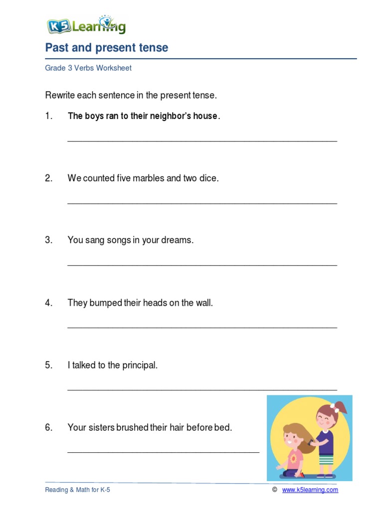 Grade 3 Past Present Tense B | PDF