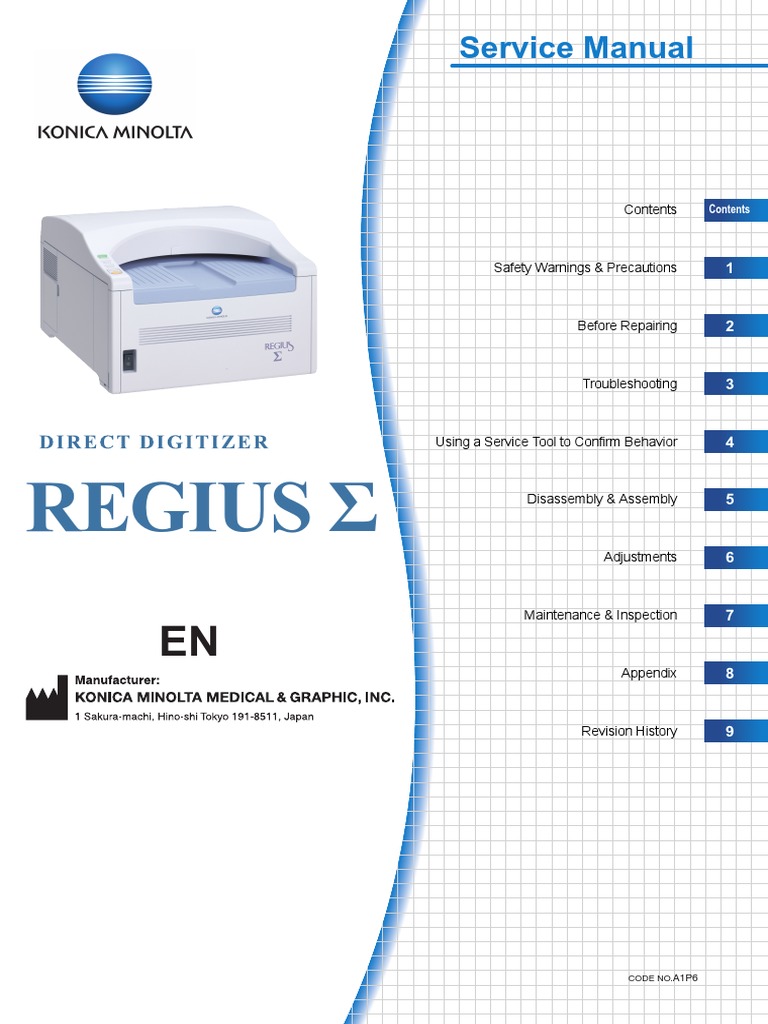 REGIUS SIGMA - Service Manual (A1P6YG220B - 110707 - Fix) | PDF | Laser ...