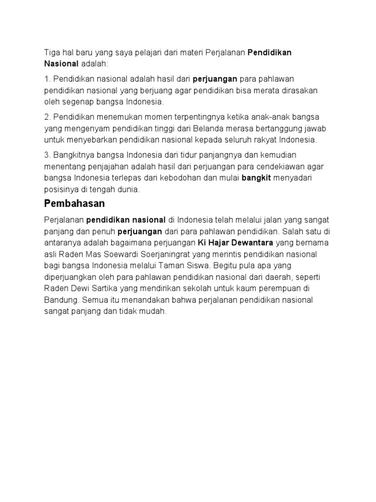 Tiga Hal Baru Yang Saya Pelajari Dari Materi Perjalanan Pdf