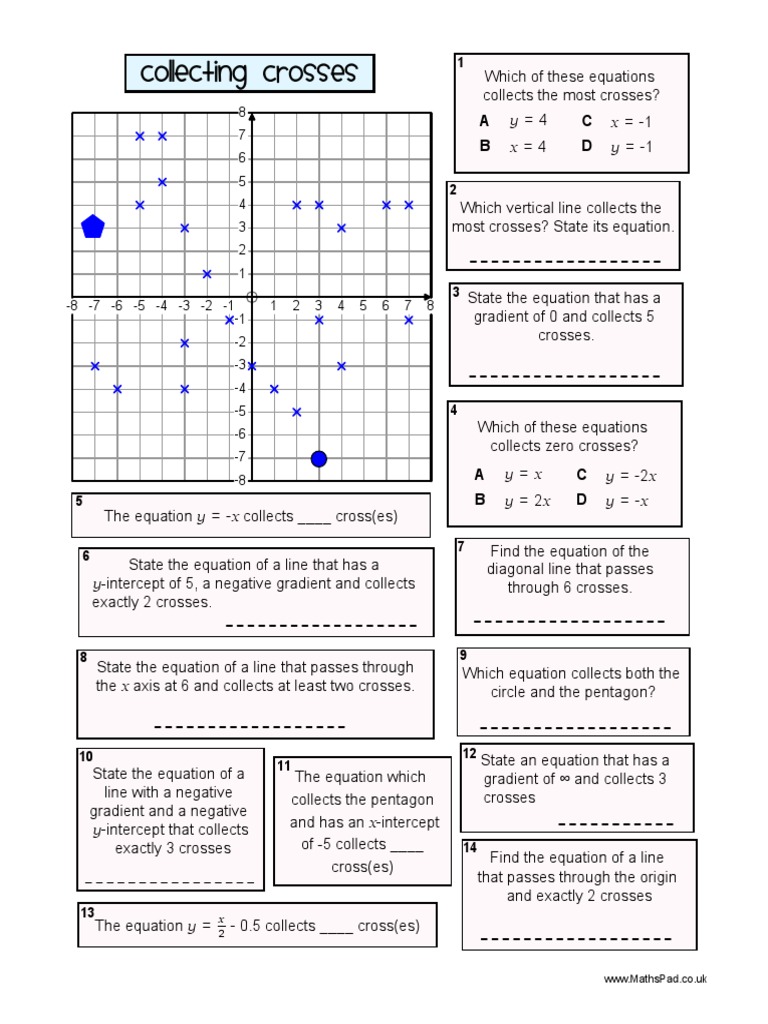 Collecting Crosses Equations | PDF | Mathematical Objects | Elementary ...