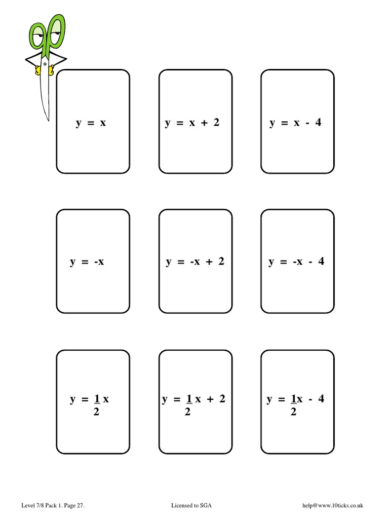 9. Converting match equations and straight line graphs 手工 | PDF | Mathematical Relations | Graph ...