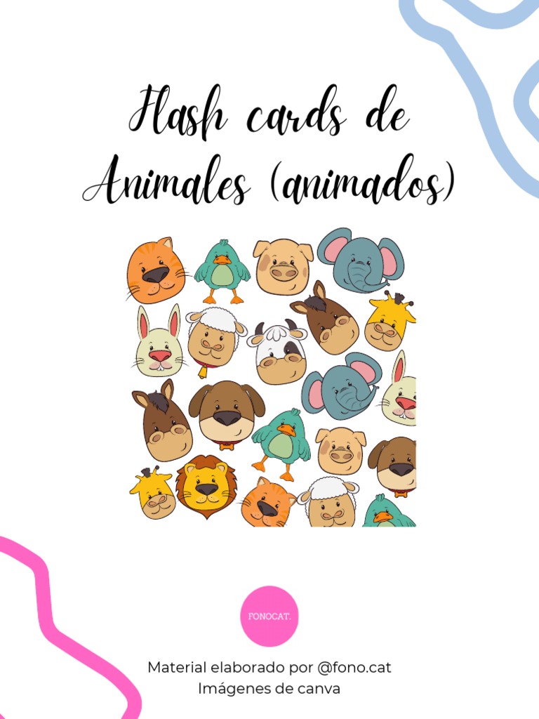 Flash Cards de Animales (Animados) | PDF
