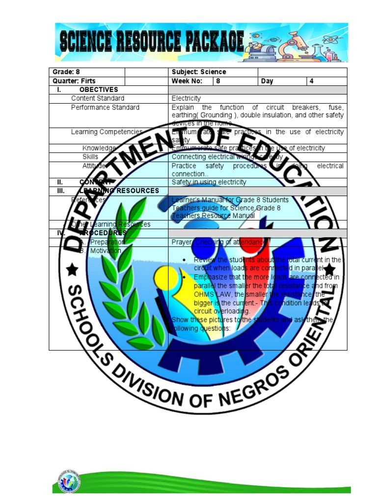 DLP Q1 WK 8 D4 (37) Science | Download Free PDF | Fuse (Electrical) | Electrical Resistance And ...