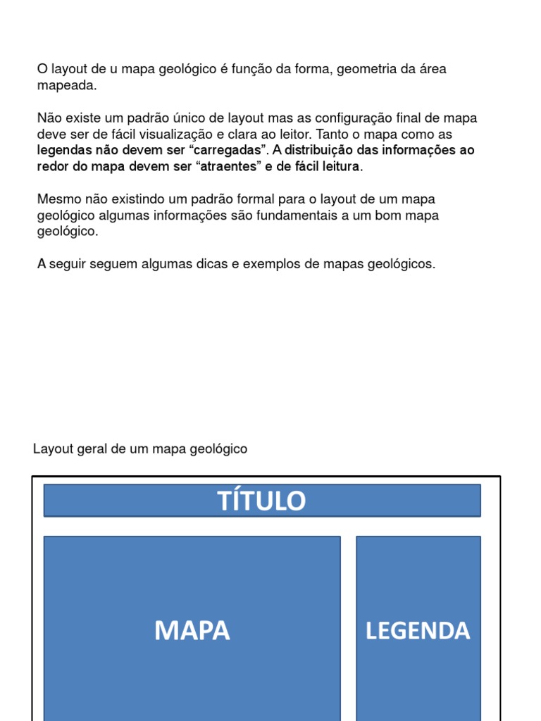 Dicas para Layout de Mapas Geológicos | PDF | Mapa | Geociências