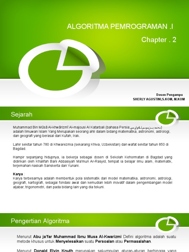 Algoritma Pemrograman: Sejarah dan Konsep Dasar Algoritma | PDF