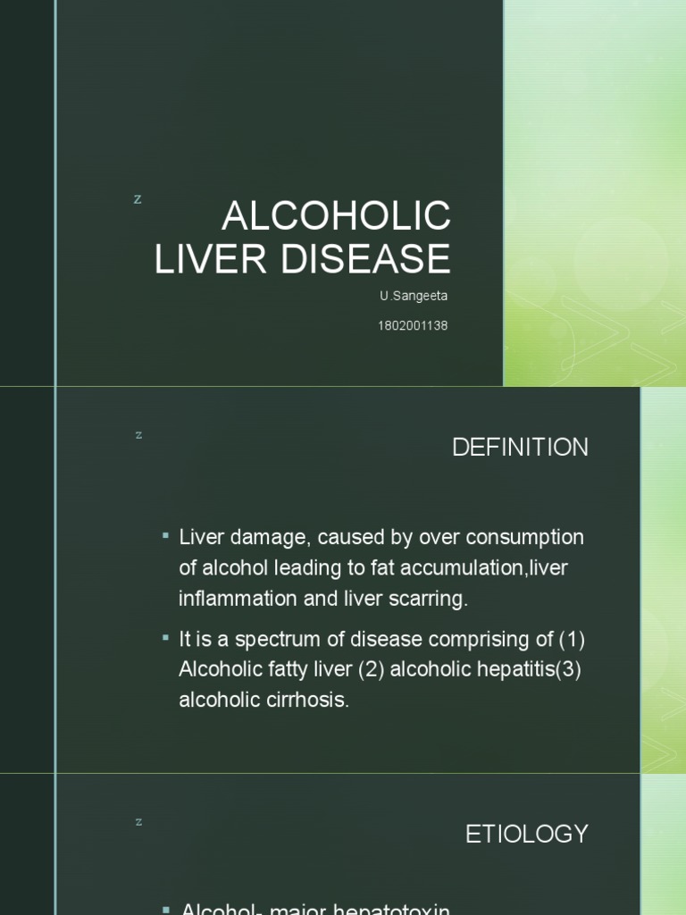 Alcoholic Liver Disease Overview | PDF | Cooking, Food & Wine | Science ...