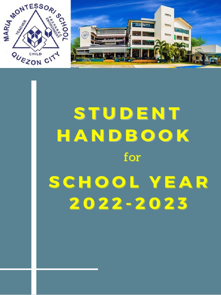MMSQC Student Handbook 2022-2023 | PDF | Schools | Montessori Education