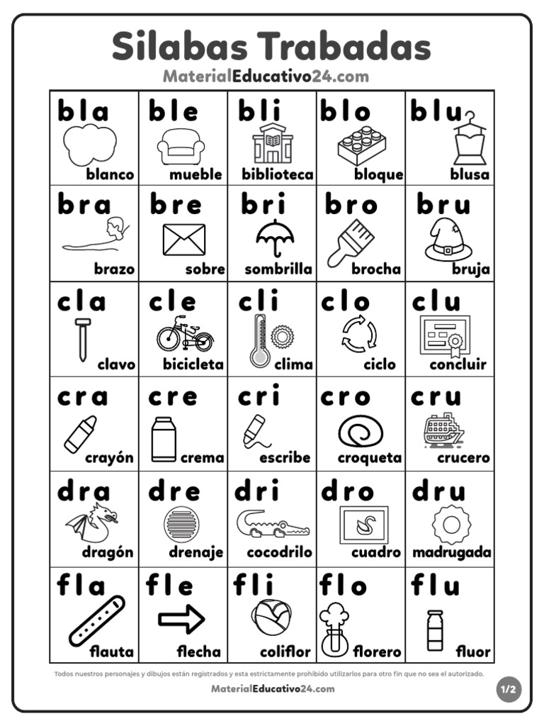 Silabas Trabadas | PDF