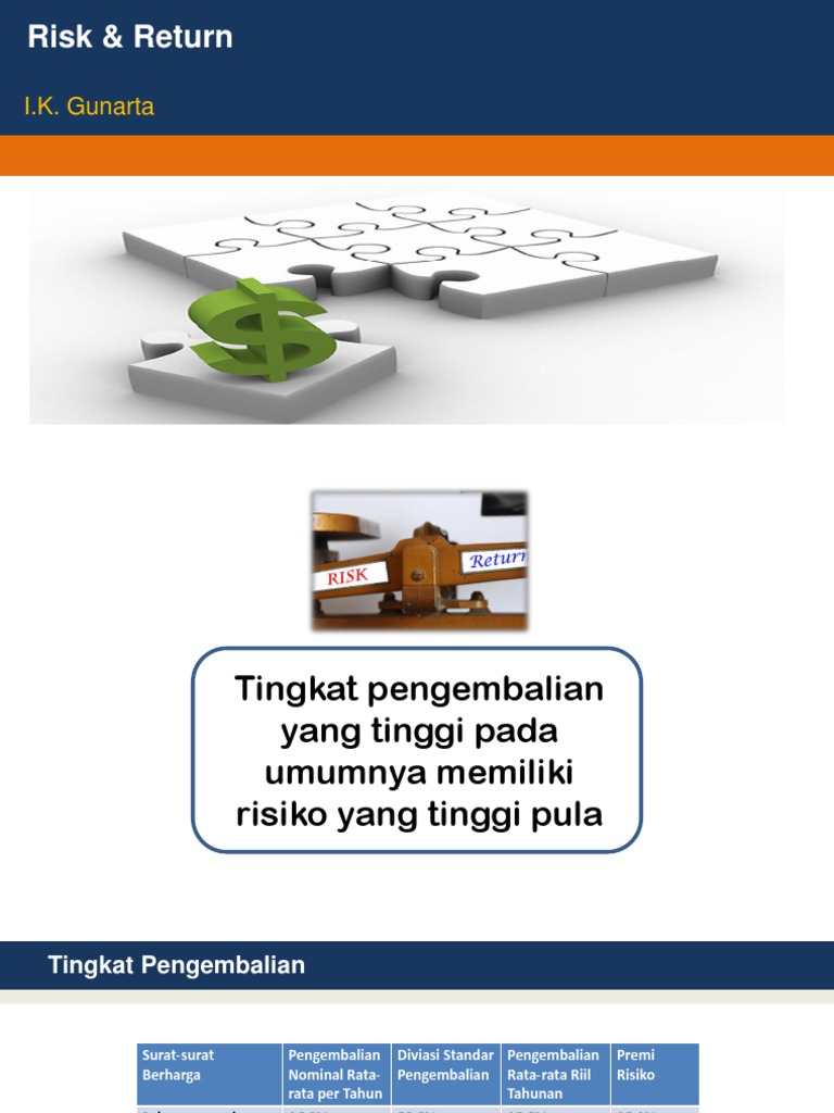Understanding the Relationship Between Risk and Return Through an ...
