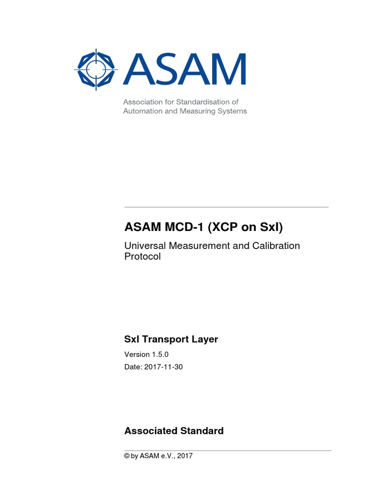 ASAM - AE - MCD 1 XCP - AS - SxI Transport Layer - V1 5 0 | PDF ...