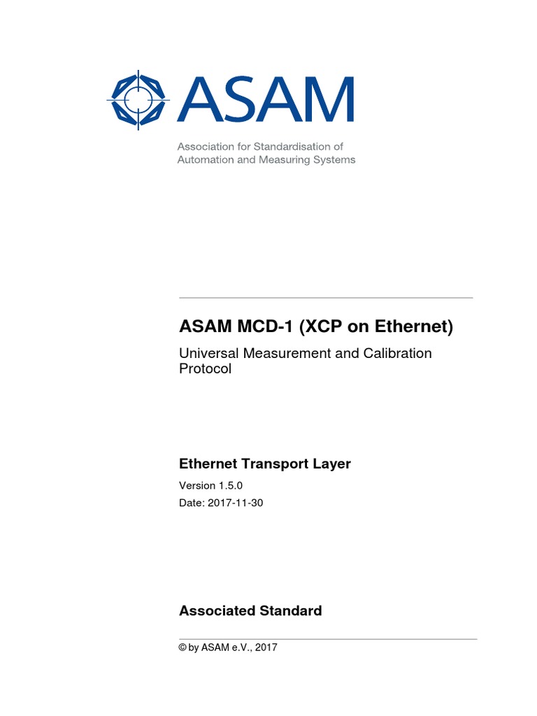 ASAM - AE - MCD 1 XCP - AS - Ethernet Transport Layer - V1 5 0 | PDF | Internet Protocols ...
