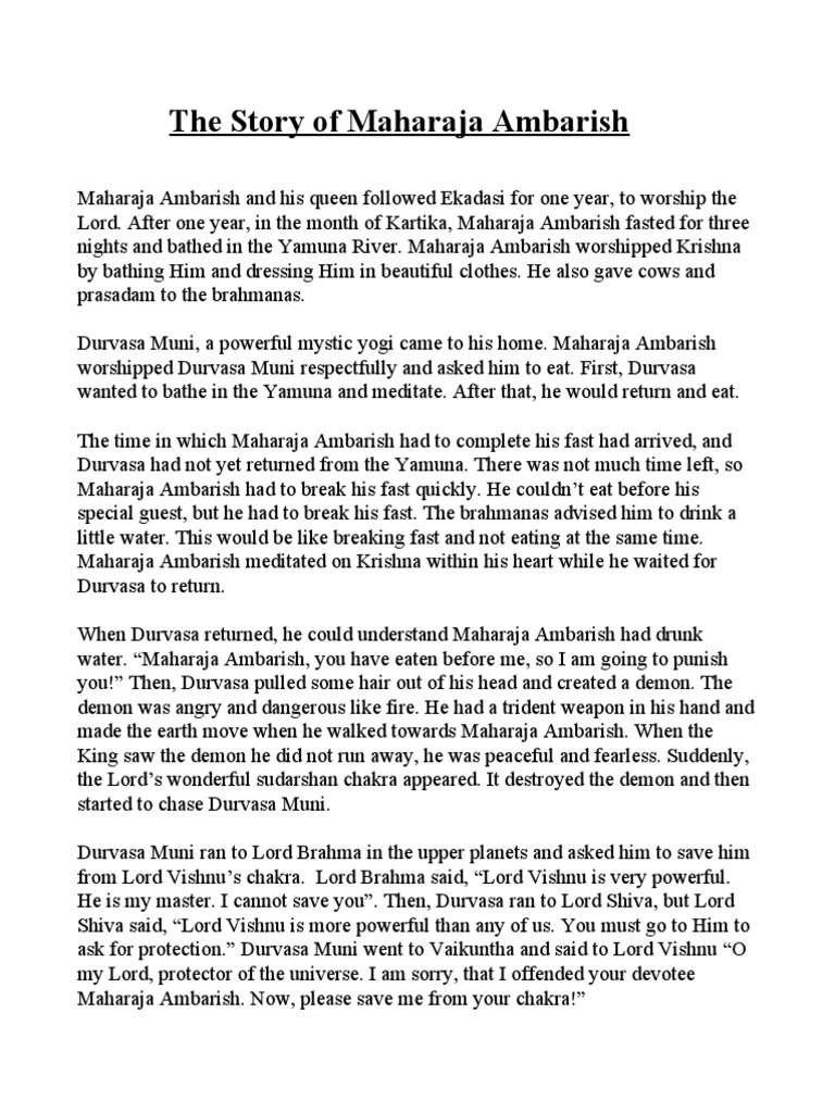 The Story of Maharaja Ambarish 2 | PDF