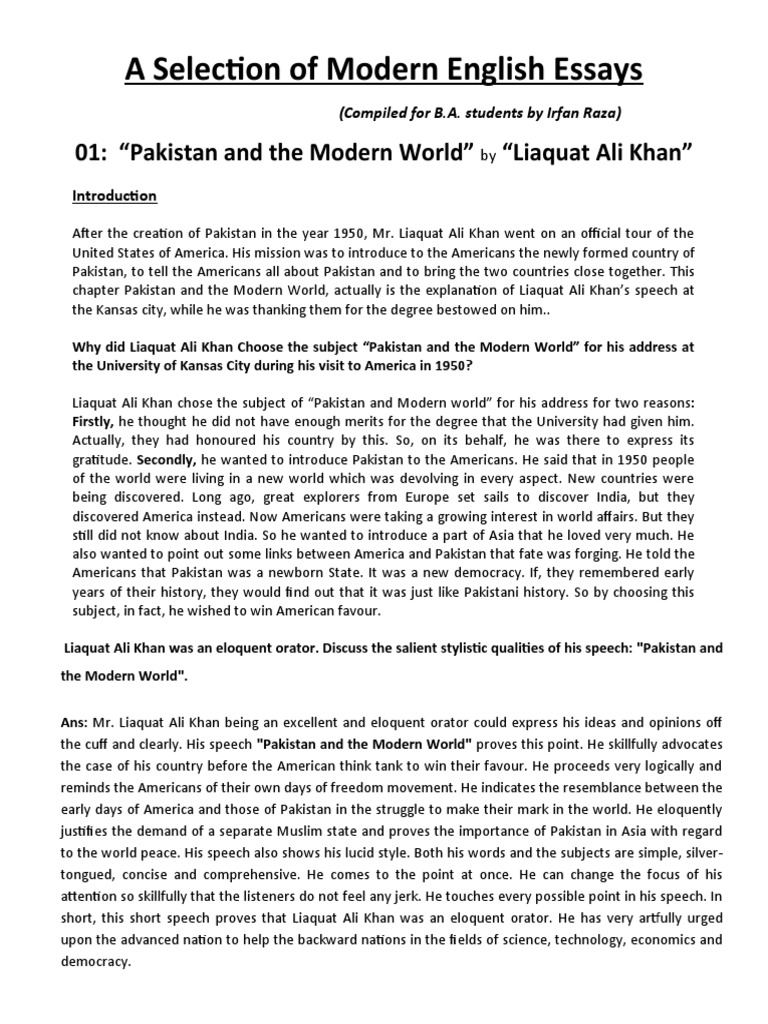 Pak - Modern World | PDF | Pakistan | Pakistan Movement