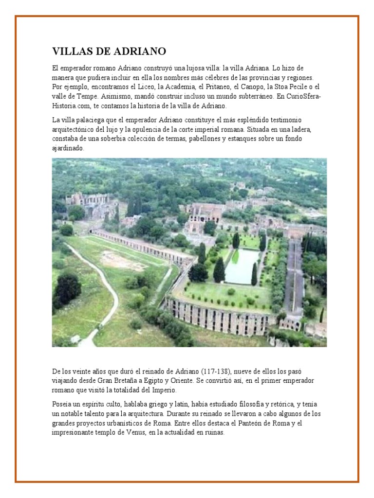 Villas de Adriano | PDF | imperio Romano