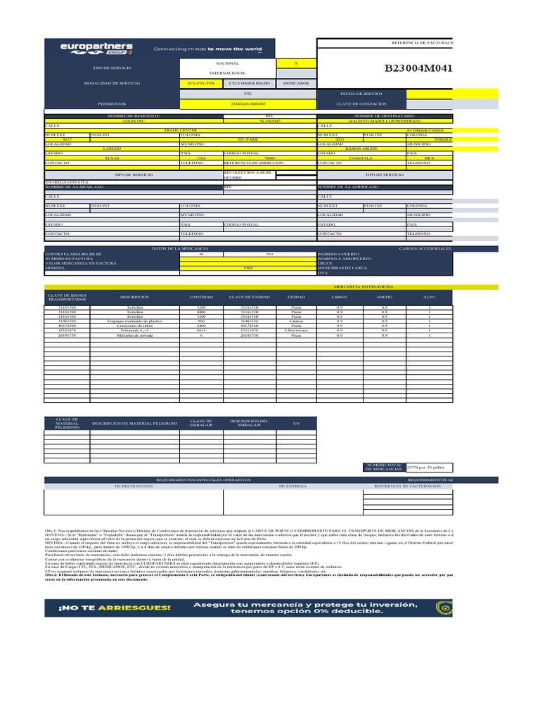 Formato CCP EURO IMPO | PDF | Economias | Business