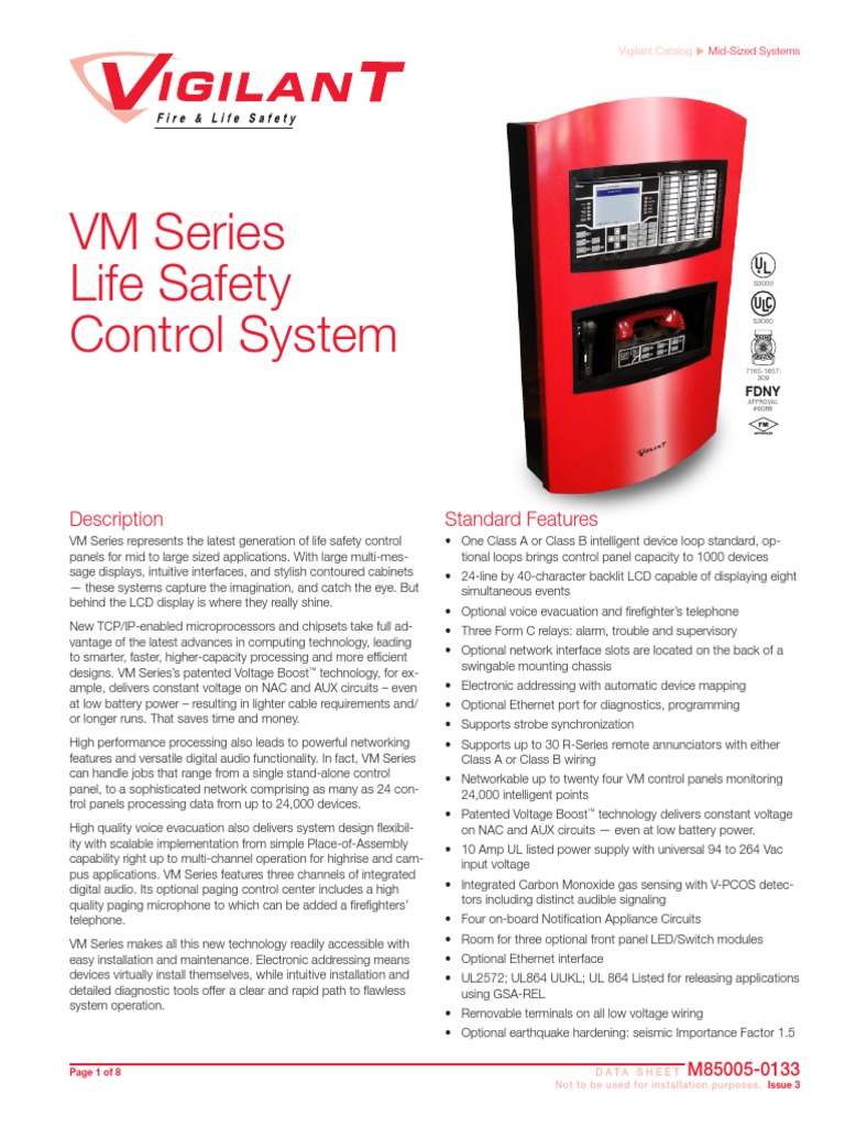 Addressable Control Panel - Vigilant | PDF | Power Supply | Computer ...