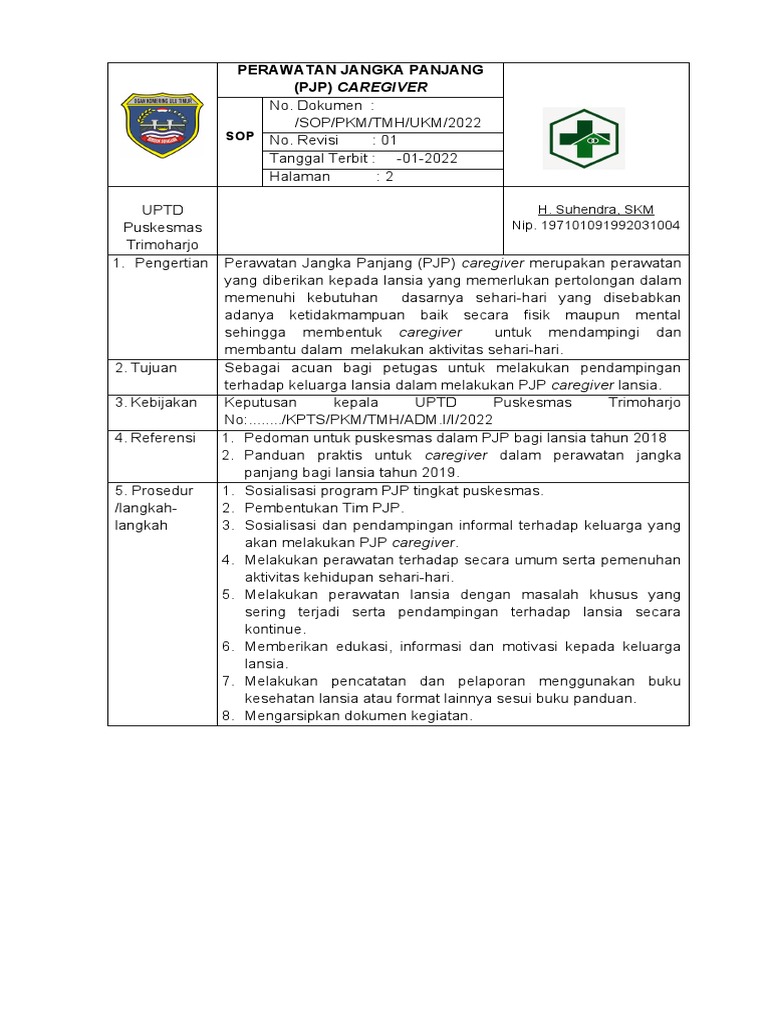 Sop PJP Care Giver | PDF