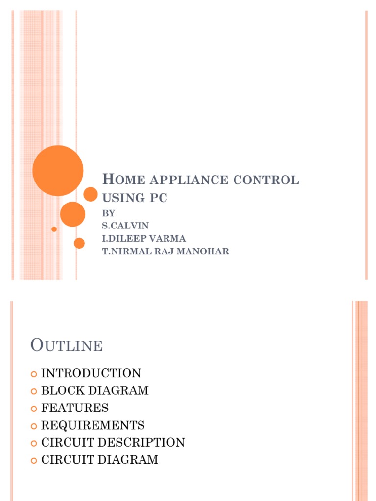 Home Appliance Control Using PC | PDF | Microcontroller | Personal ...
