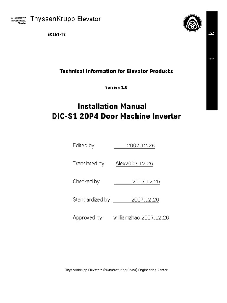 Dic - Variador Po. de Pta. | PDF | Elevator | Power Inverter