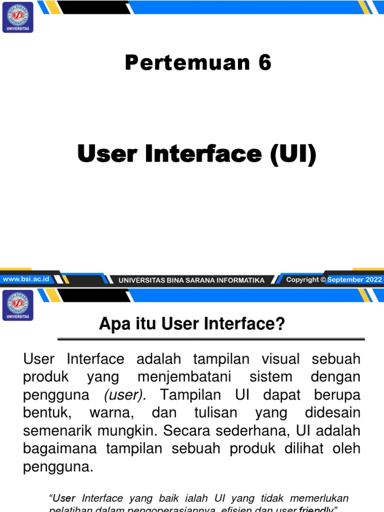 Pertemuan 6: User Interface (UI) | PDF