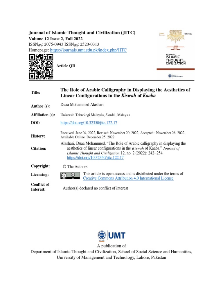 17 P Role of Calligraphy | PDF | Calligraphy | Arabic