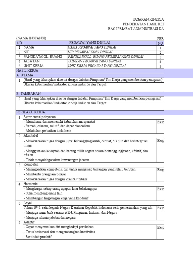 Form SKP JA - JF (Kualitatif) | PDF