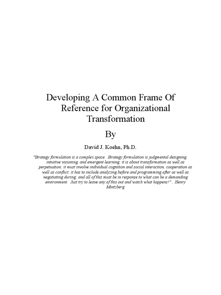 Developing Organizational Transformation Strategy | PDF | Strategic ...