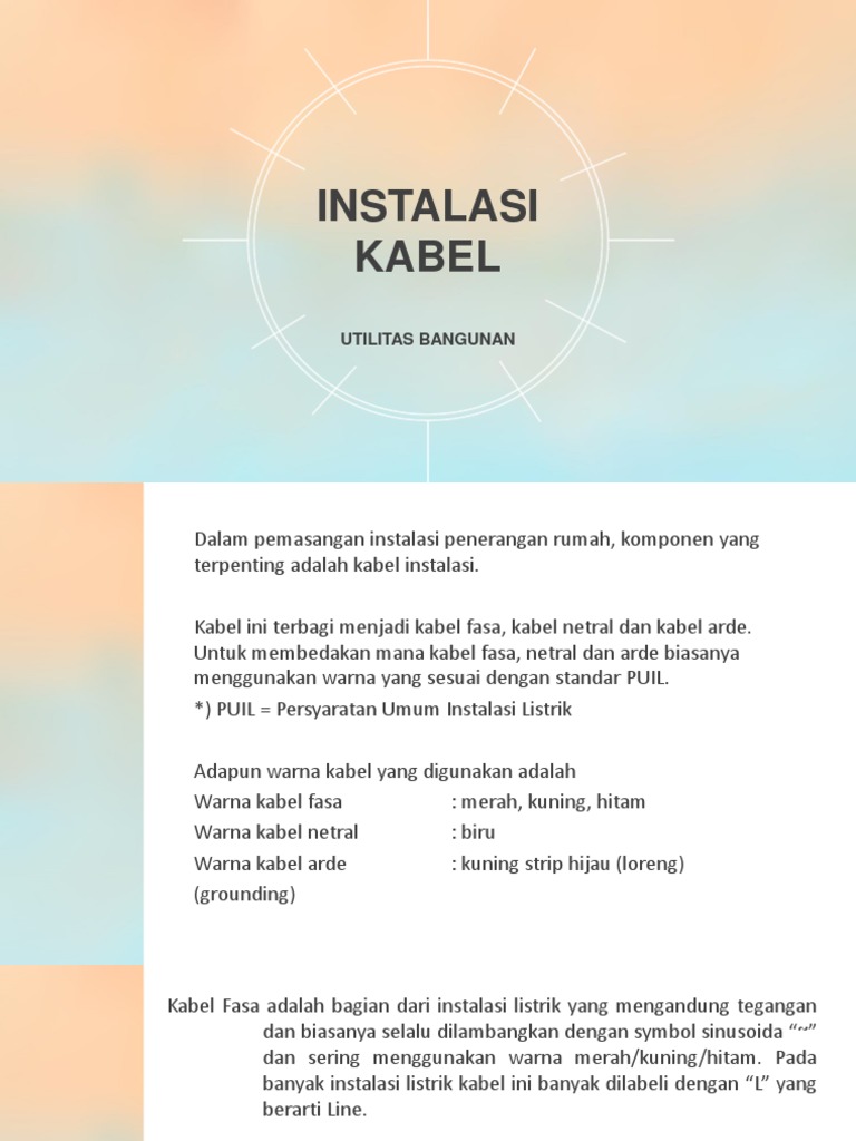 Instalasi Lisrik - Kabel | PDF