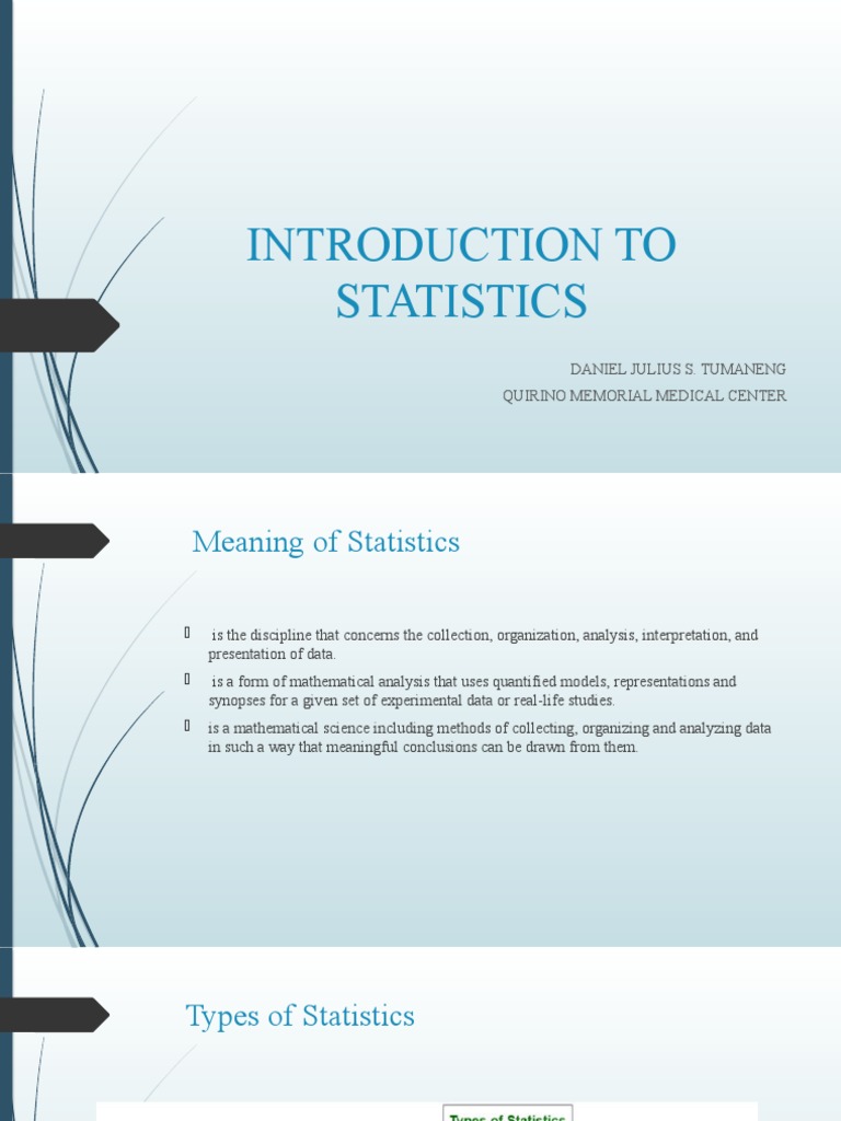 Session 1 - INTRODUCTION-TO-STATISTICS - Tumaneng | Download Free PDF | Statistics | Sampling ...
