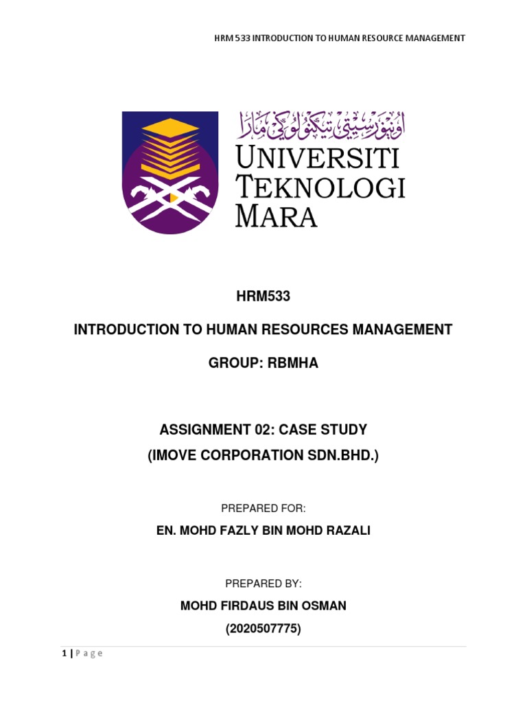 Assignment 02 Case Study | PDF | Human Resource Management | Recruitment
