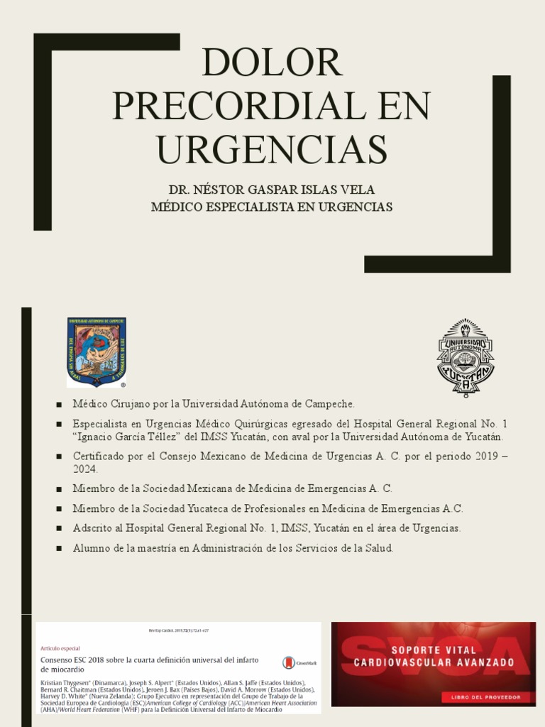 Dolor Precordial en Urgencias | PDF | Infarto de miocardio ...