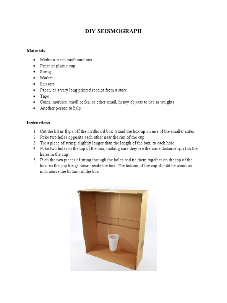 Diy Seismograph | PDF | Manufactured Goods | Equipment