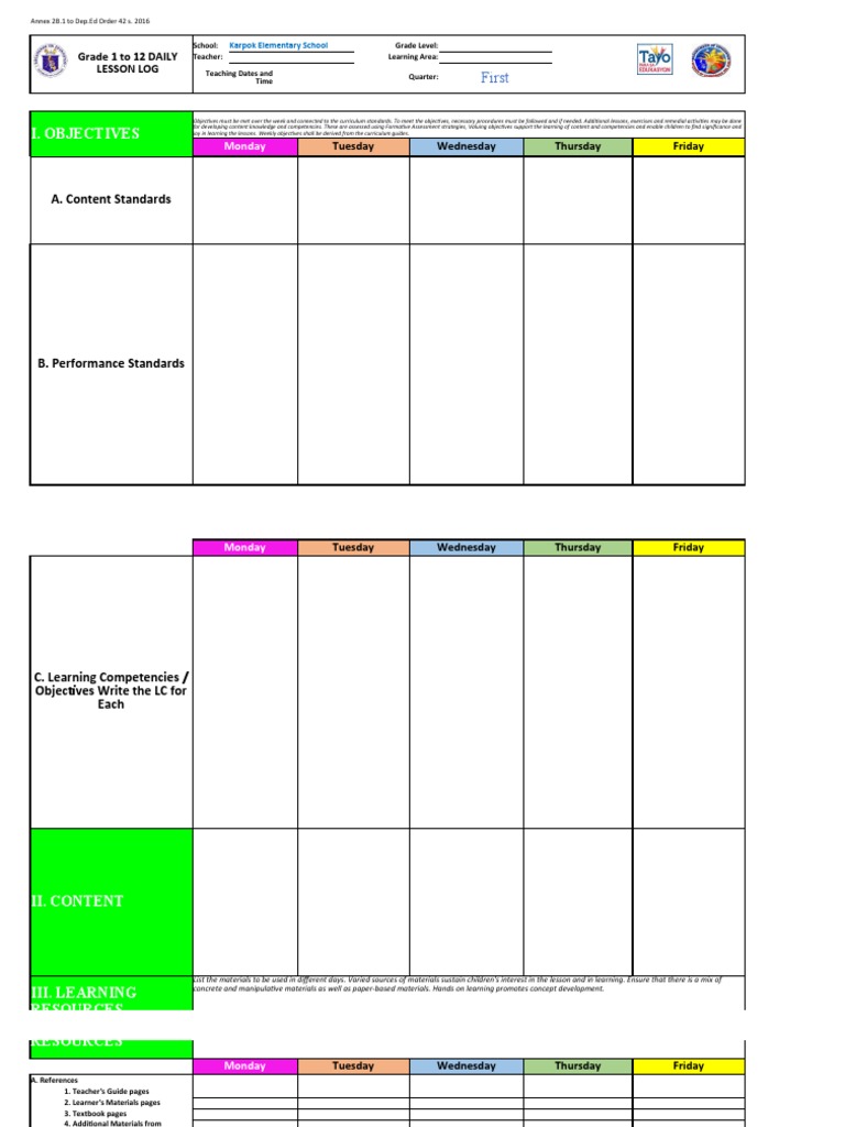 DLL Mapeh Arts Q2 - Week1 Week2 | PDF | Learning | Teaching Method